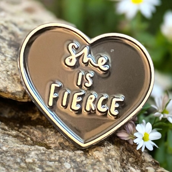 Jewelry | She Is Fierce Heart Shaped Pin | Poshmark